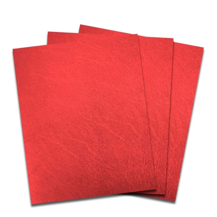 100 Sheets Grain Texture Paper Binding Presentation Cover Red 230GSM ...