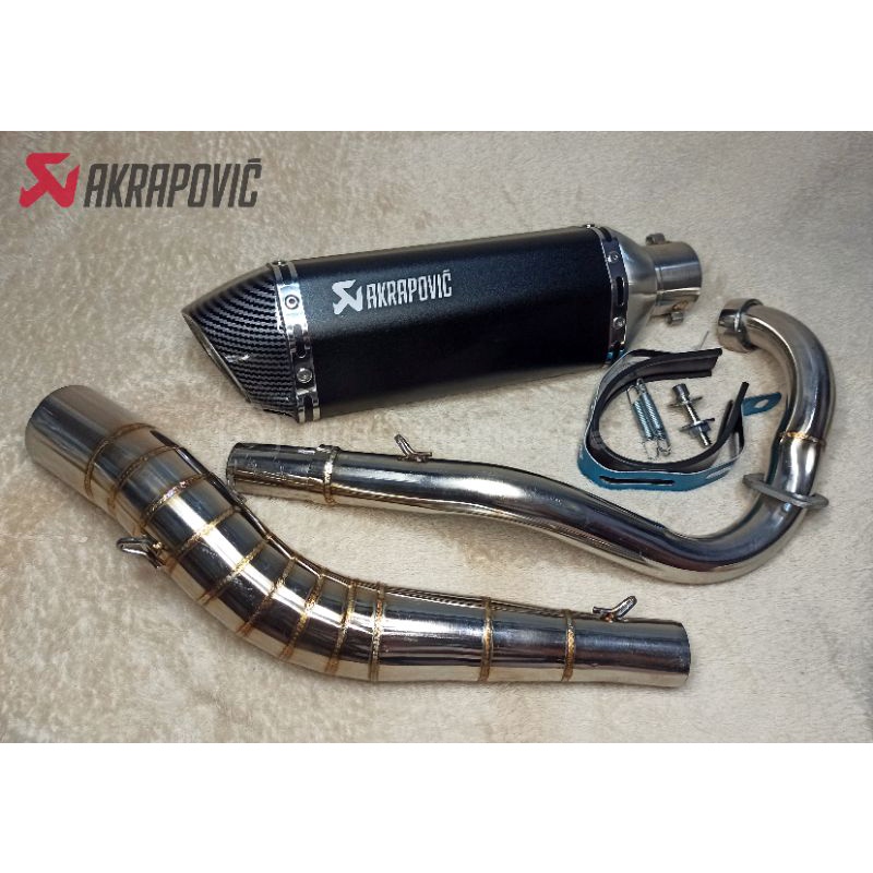 Suzuki Raider 150 Fi Carb AKRAPOVIC Full System Exhaust Muffler ...