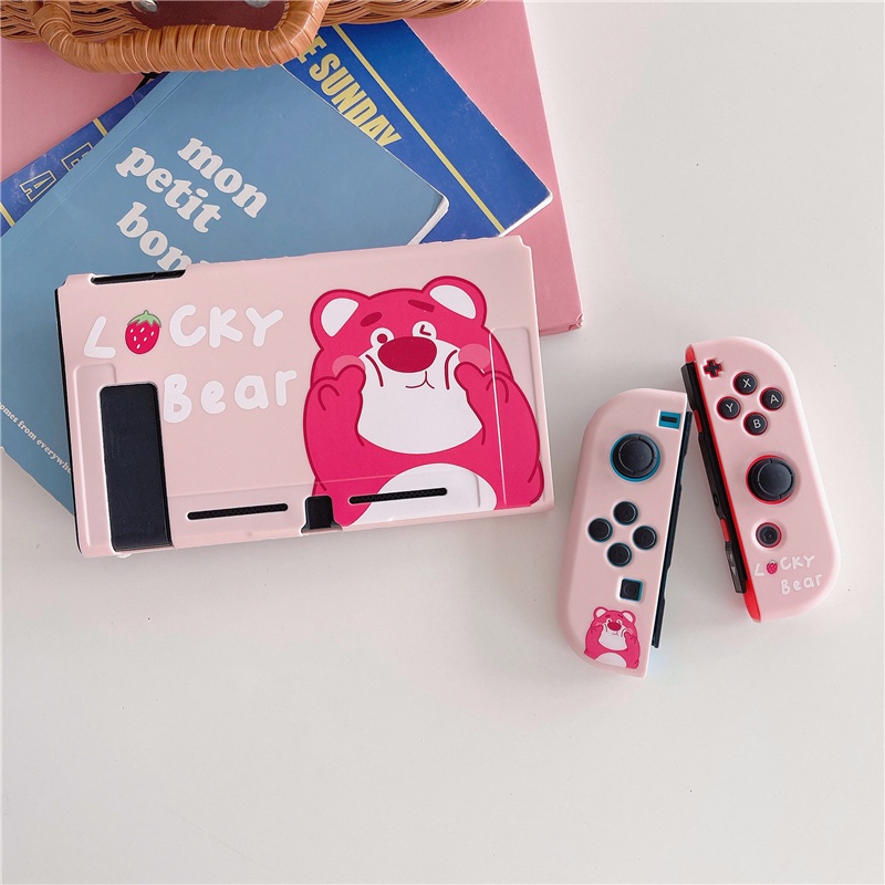 Nintendo Switch OLED Casing SO Cute Naughty【LUCKY Bear】Soft Shell TPU ...