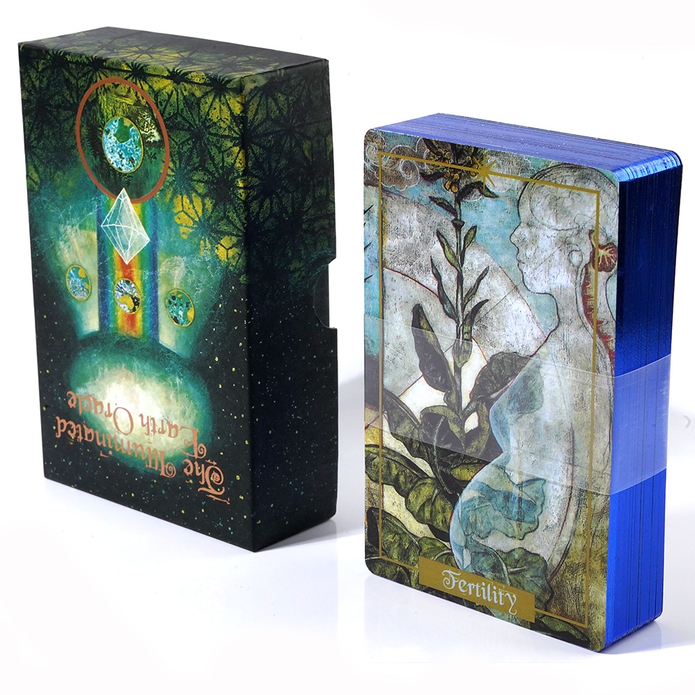 Illuminated Earth Oracle Card Deck with Paper Guidebook Instruction ...