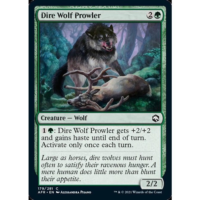 Magic the Gathering : Dire Wolf Prowler - AFR - MTG Green Wolf | Shopee ...