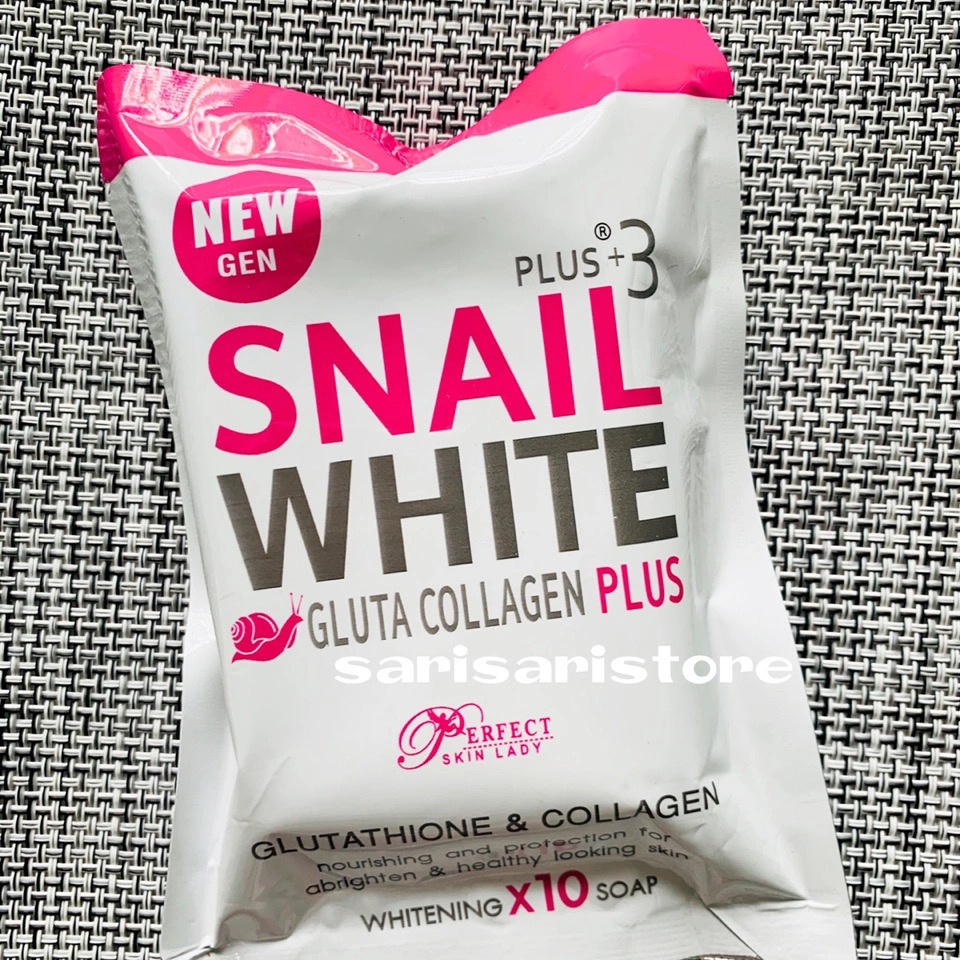 New snail white soap in pink packaging bag | Shopee Philippines
