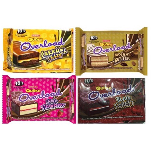Quake overload choco-coated cake 10’s | Shopee Philippines