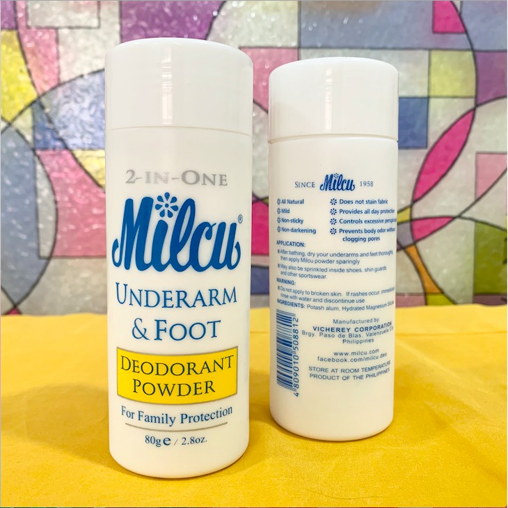 Milcu Underarm & Foot Deodorant Powder 80g | Shopee Philippines