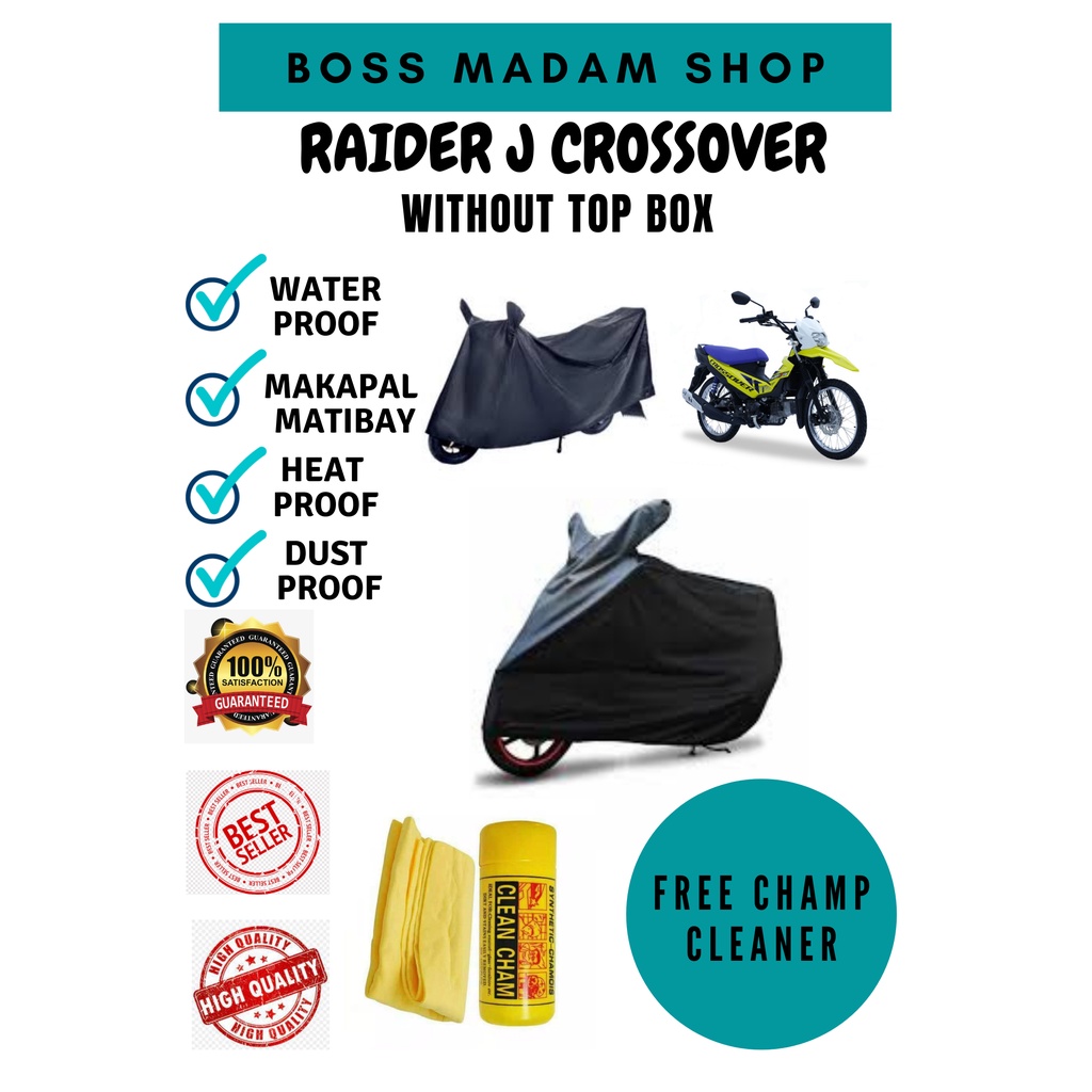 RAIDER J CROSSOVER MOTORCYCLE COVER WITH FREE CHAM CLEANER (COD ...