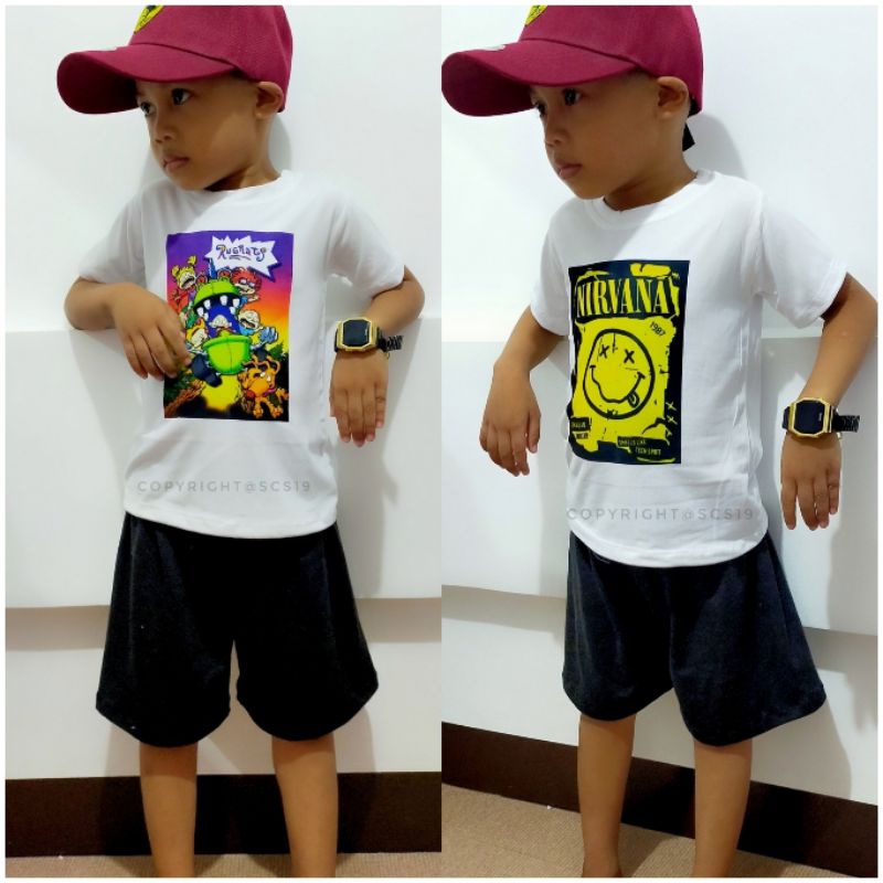 GRAPHIC BOYS KIDS TERNO SHORT | Shopee Philippines