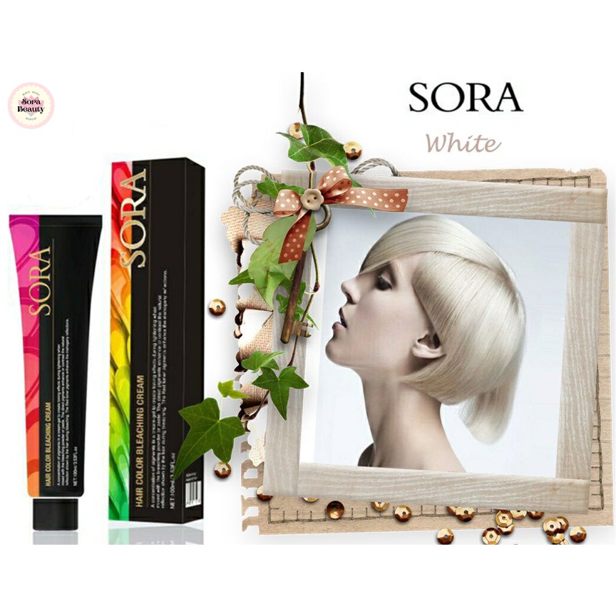 Sora Hair Color Bleaching Cream 100g White Makeup Tools | Shopee ...