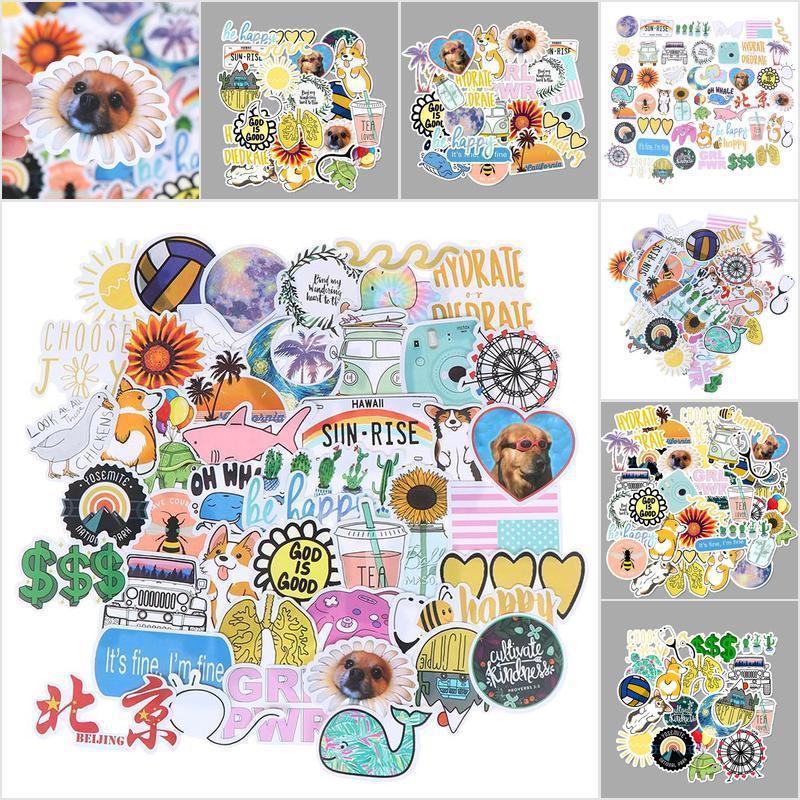WMPH 50Pcs Cartoon Girls Kawaii Sticker DIY Suitcase Laptop Guitar ...