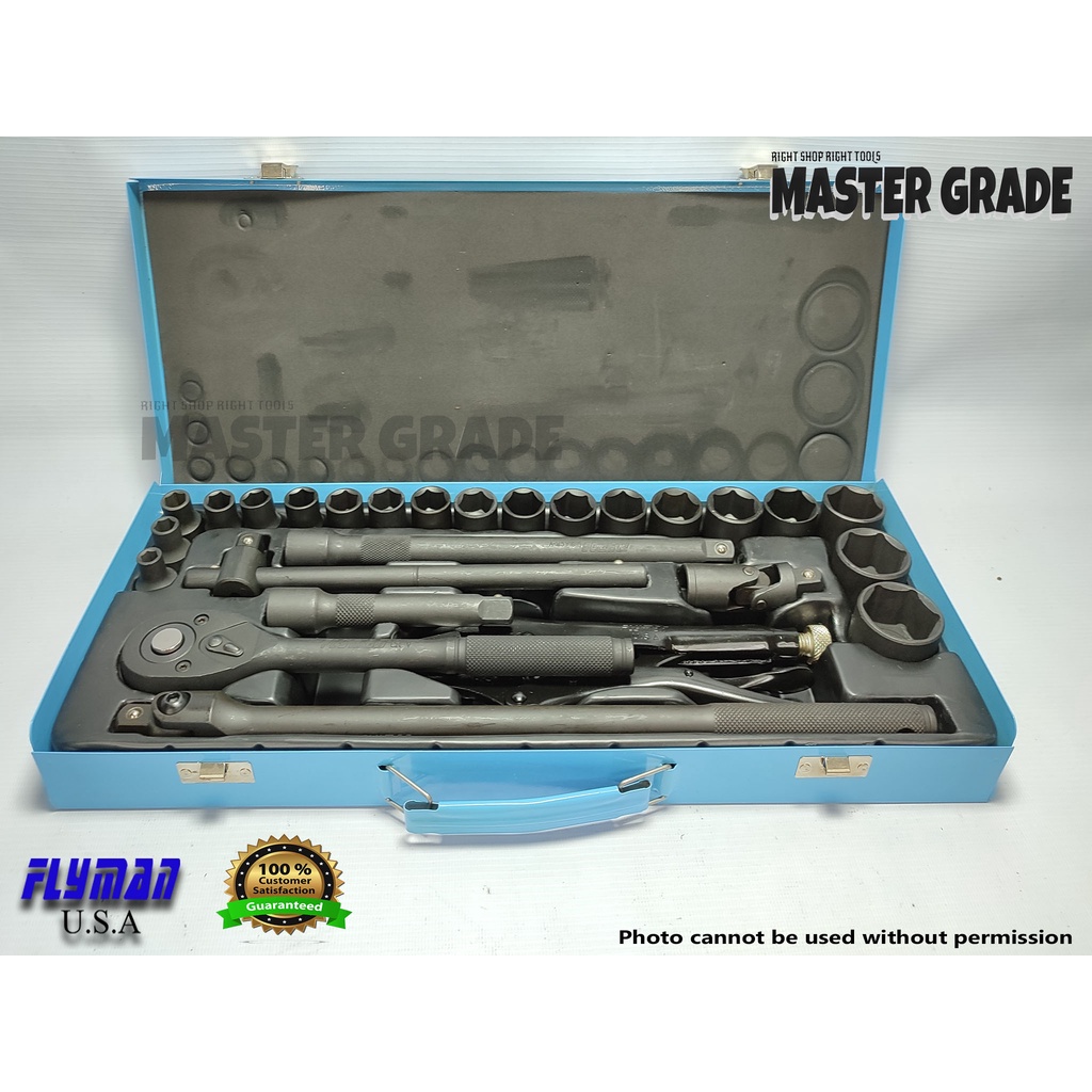 MG Original FLYMAN USA 26pcs 1/2"Drive Socket Set 6 Points (COD ...