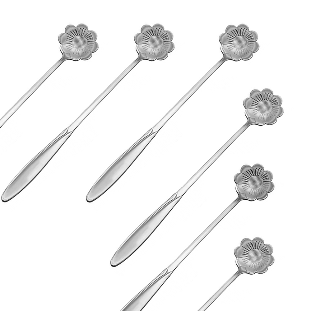 Stainless Coffee, Milktea, Tea flower Teaspoon (6pcs) | Shopee Philippines