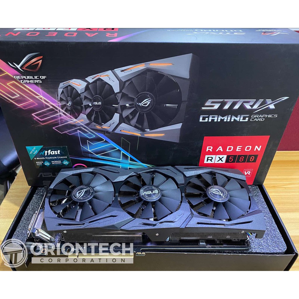 ASUS AMD RADEON RX 580 ROG STRIX Gaming OC 8GB GDDR5 256BIT GPU Video ...