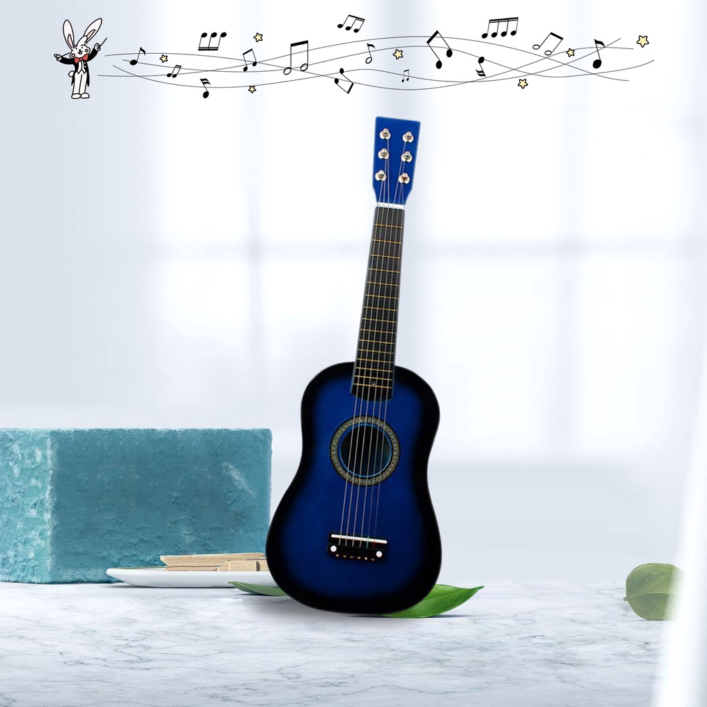 Mini 23 inch Wooden 6 Strings Acoustic Guitar Musical Instrument Gift ...