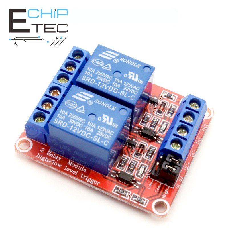 2 Channel Relay Module 5V High and Low Trigger Relay with Two Way Relay ...