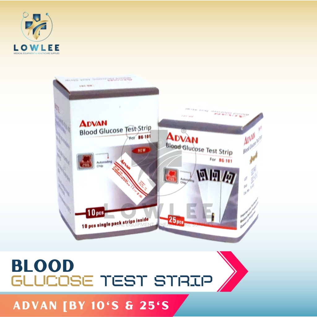 Advan - Blood Glucose Test Strips ( 10'S AND 25'S) | Shopee Philippines