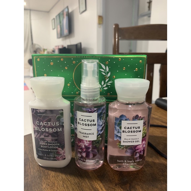 Bath And Body Works Cactus Blossom 3piece Set T Box Shopee Philippines