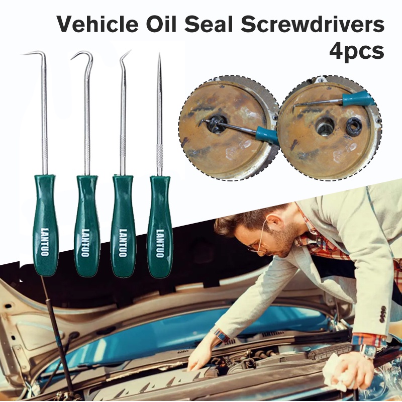 4PCS Car Vehicle Oil Seal Screwdrivers Set Auto Oil Seal/O-Ring Seal ...