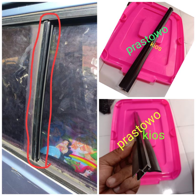 Hijet carry zebra L300 sliding glass rubber center divider overlap trim ...