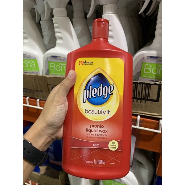 Pledge Pronto Liquid Wax Red 1L | Shopee Philippines