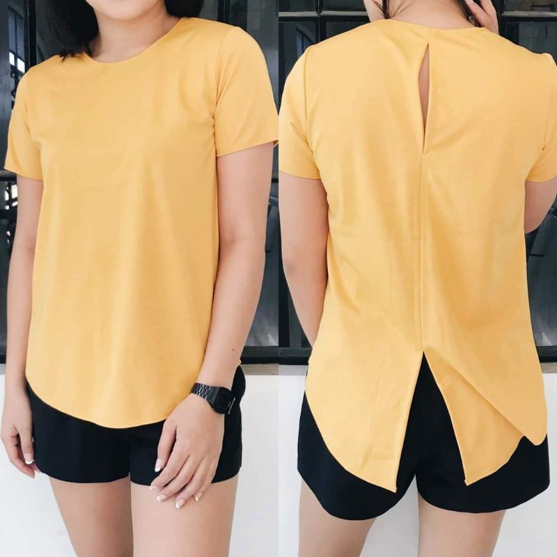 LONG BACK SLIT TOP "PRE-ORDER" | Shopee Philippines