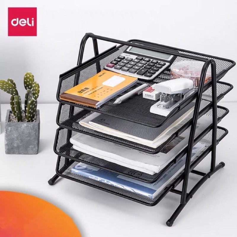 4 Layer Desk File Organizer Document Paper Tray,Magazine Case | Shopee ...