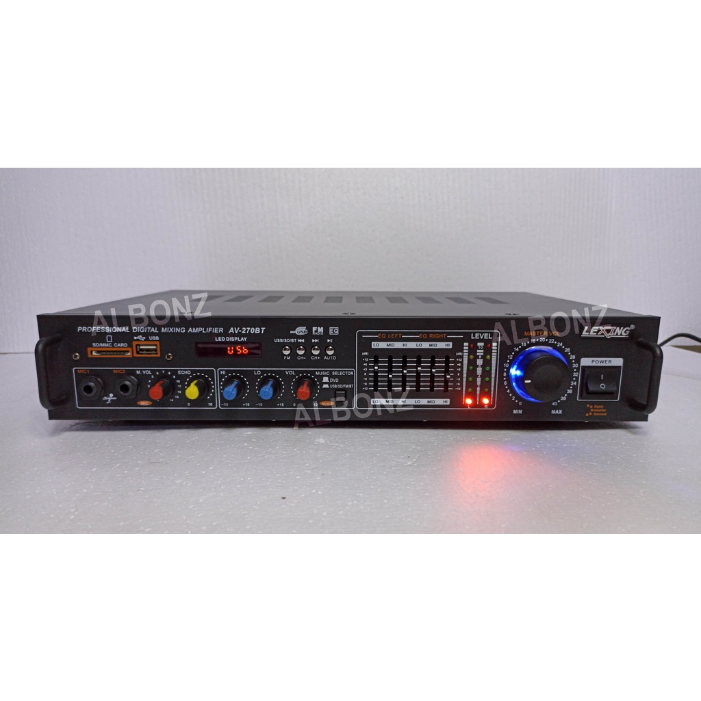 Lexing AV-270BT Professional Power Amplifier with Bluetooth / Equalizer ...