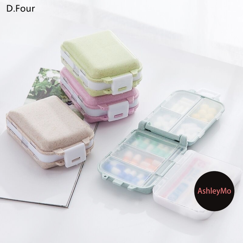 8 Divider Clamshell Design Medicine Tablet Pill Storage Organizer Heavy ...