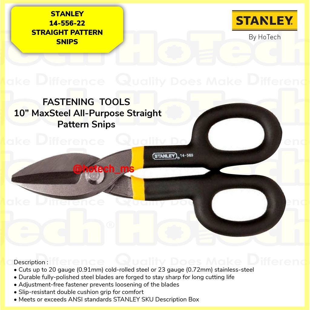 Stanley Cutting Tool|14-556-22 10" MaxSteel All-Purpose Straight ...