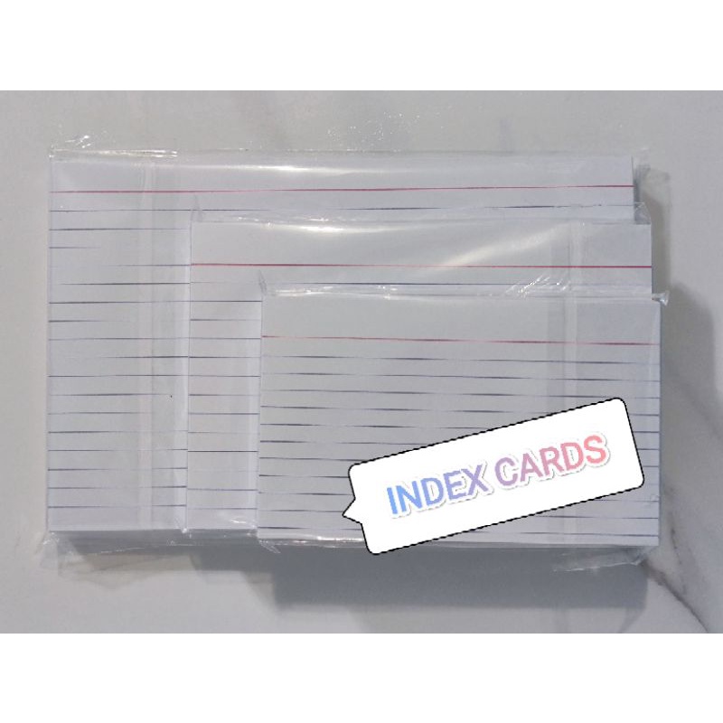 WHITE RULED INDEX CARDS (100 PIECES) | Shopee Philippines