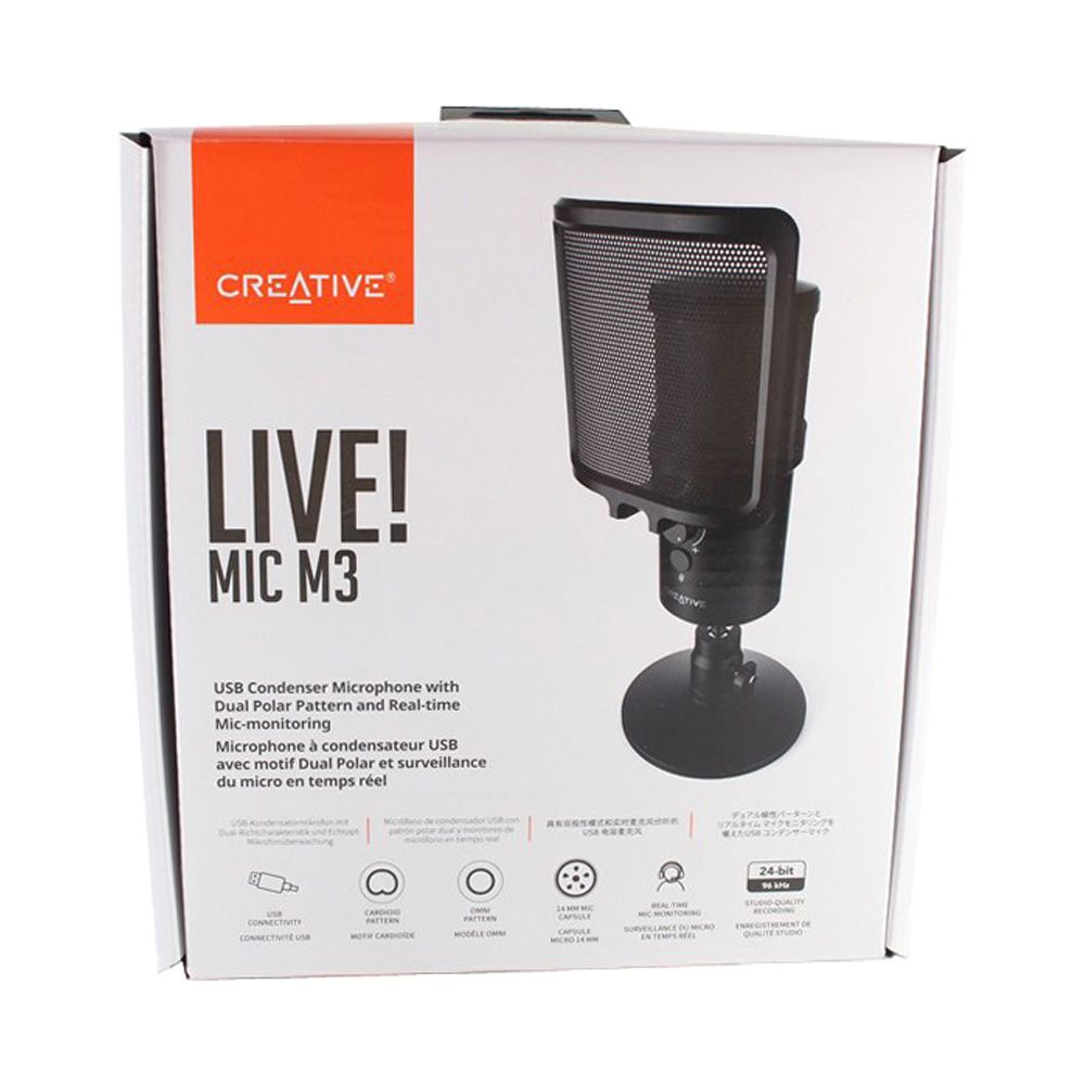 Creative Live! Mic M3 USB Microphone - Cardioid / Omni-directional ...