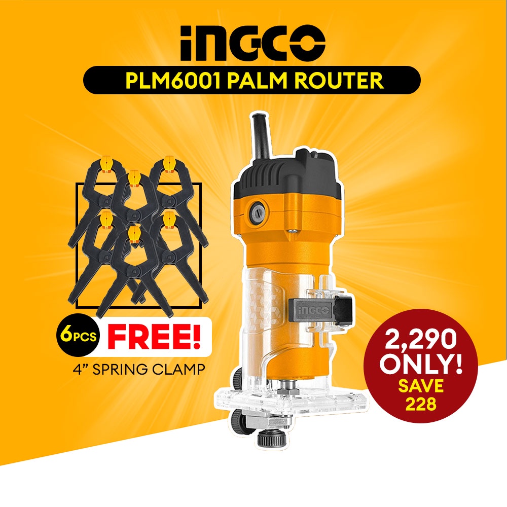 INGCO PLM6001 | PLM5002 Laminate Palm Router Trimmer 1/4-Inch Ipt ...