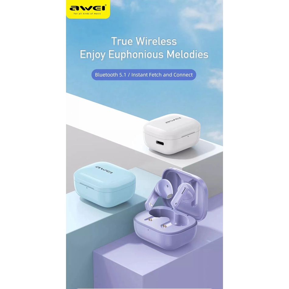 Awei T36 Wireless Earphone Bluetooth 5.0 Mini Earbuds With Microphone ...