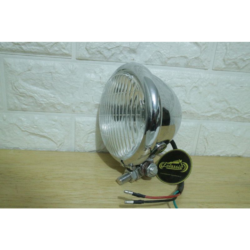 Chrome/clear Chopper Headlamps | Shopee Philippines