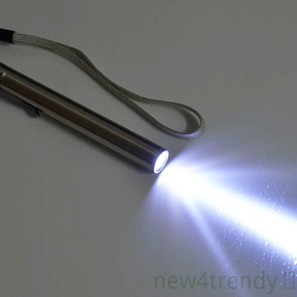 Stainless Steel USB Rechargeable Mini Flashlight Handy LED Torch Pen ...