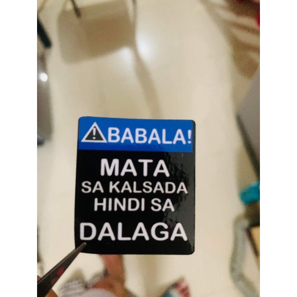 Motorcycle Babala 2 laminated sticker - actual product display | Shopee ...