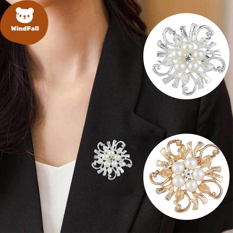 All-match Clothing High-end Pearl Brooch Fashion Bow Floral Alloy ...