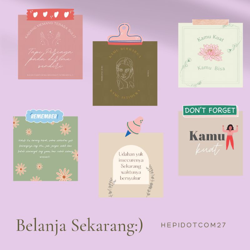 Sticker POSTER MINI QUOTES INDONESIA | Shopee Philippines