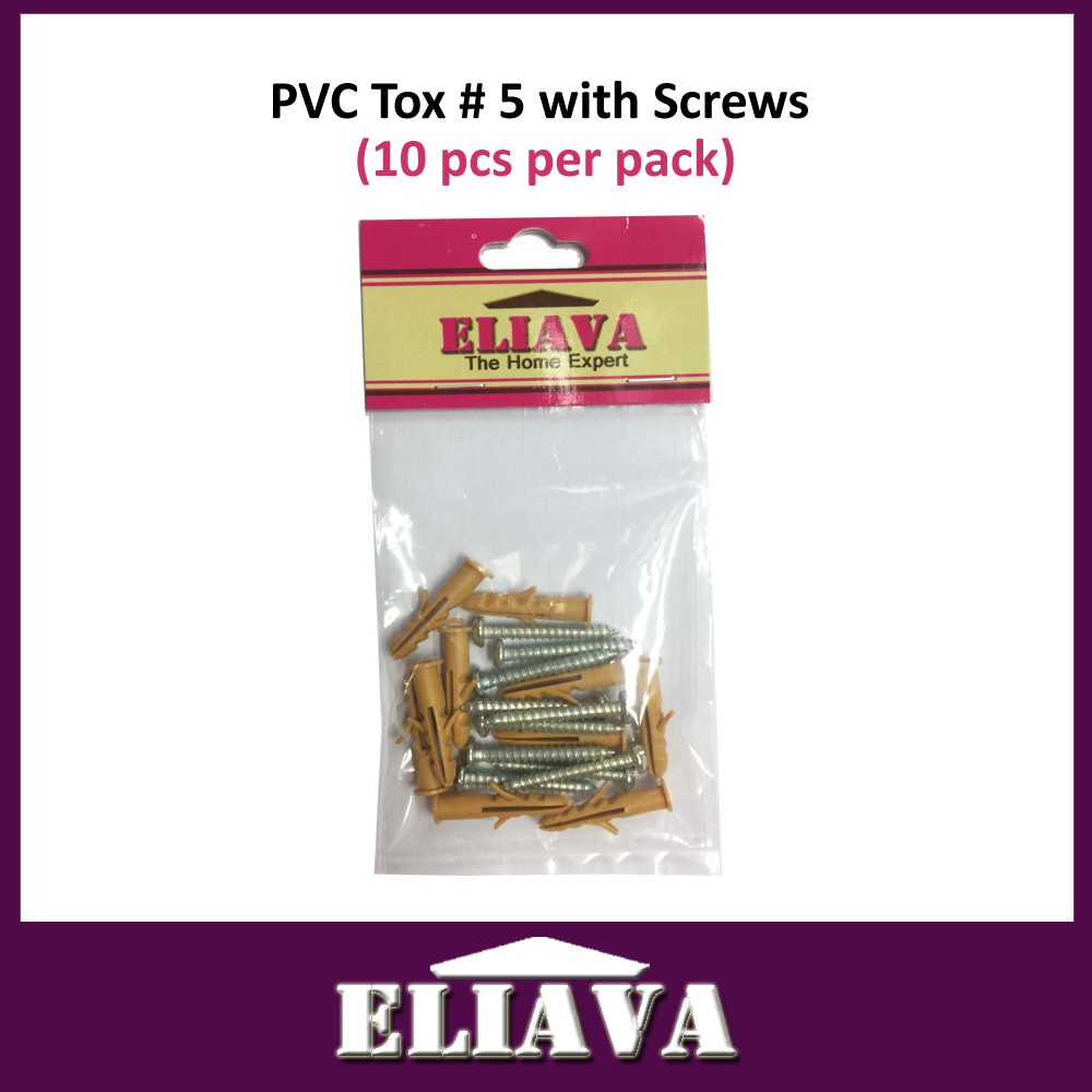 PVC Tox #5 with Screws (10 pcs per pack) | Shopee Philippines