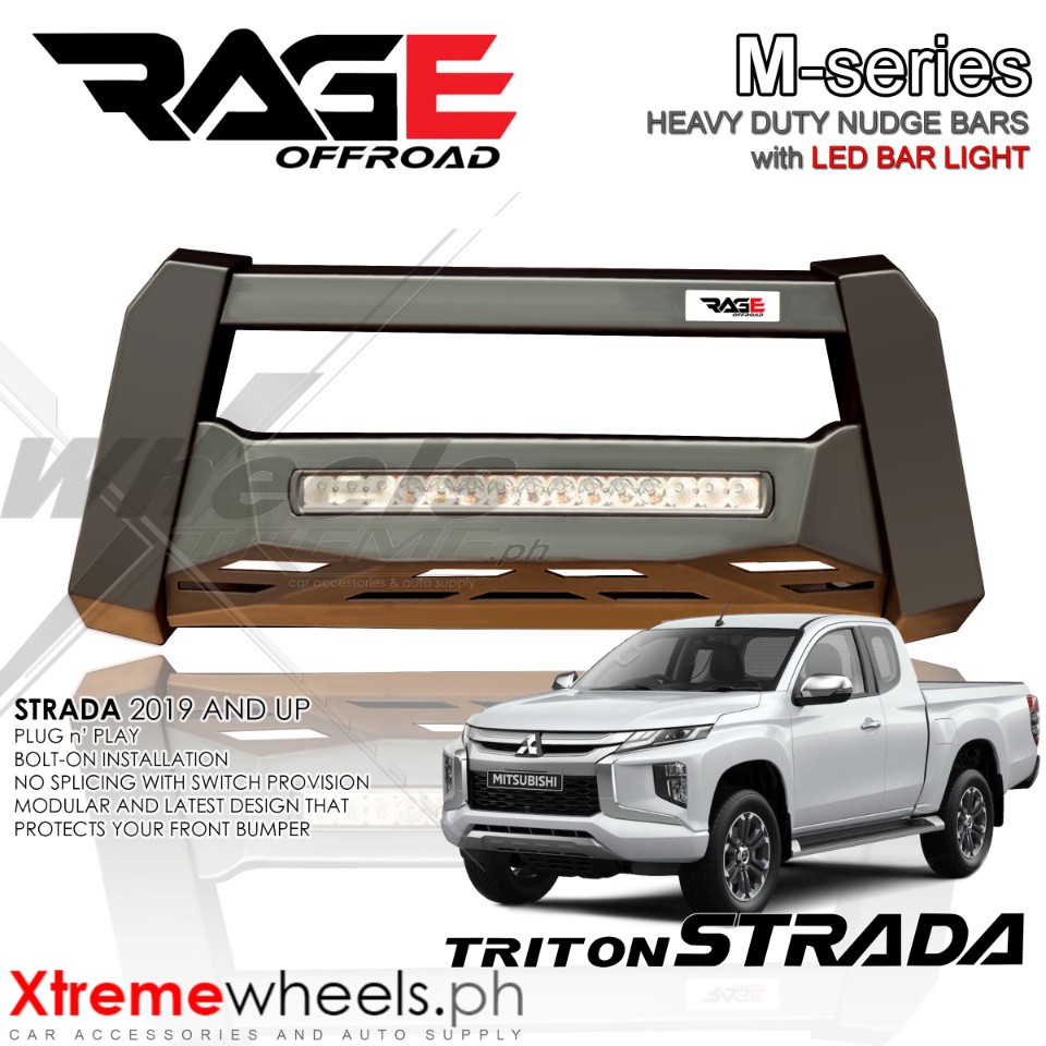 Mitsubishi STRADA 2015-2023 RAGE M series NUDGE BAR / BULL BAR / front ...