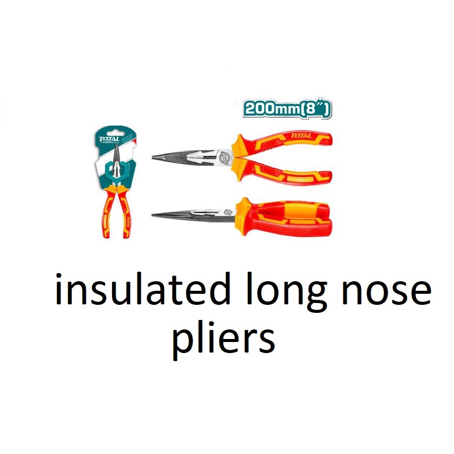TOTAL INSULATED LONG NOSE PLIER 1000V 200mm (THTIP2381) | Shopee ...