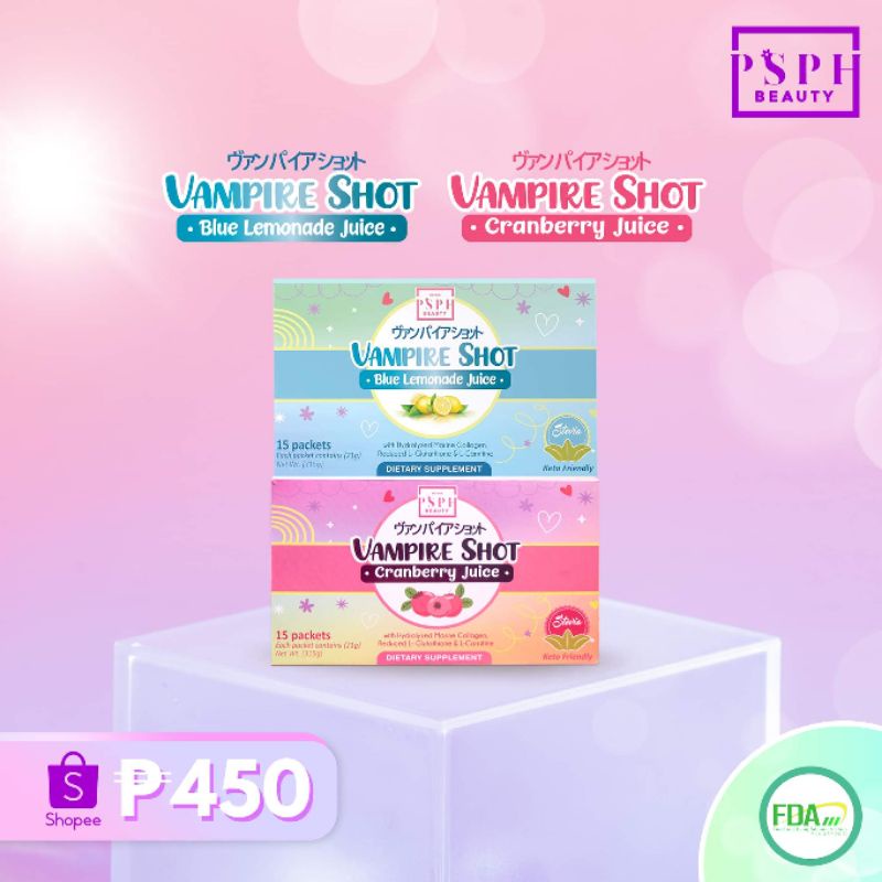 VAMPIRE SHOT 15 sachet 1box by PSPH Beauty (COD w FREEBIE) | Shopee ...