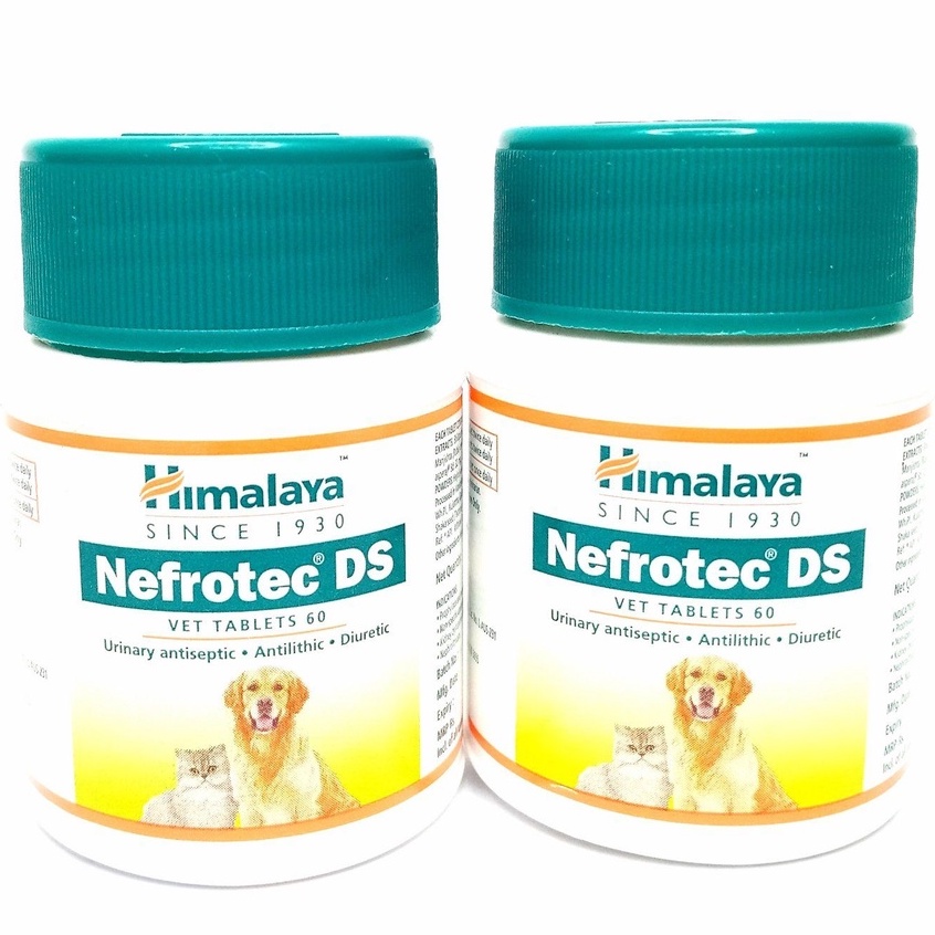 [VET SUPPORT 2] 2Container Himalaya Nefrotec DS 60tablets / Urinary ...