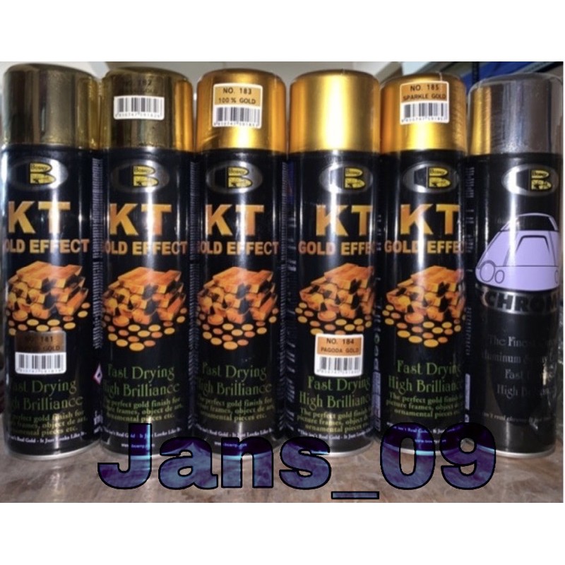 BOSNY KT Gold Effect / Chrome Finish Spray 300cc | Shopee Philippines