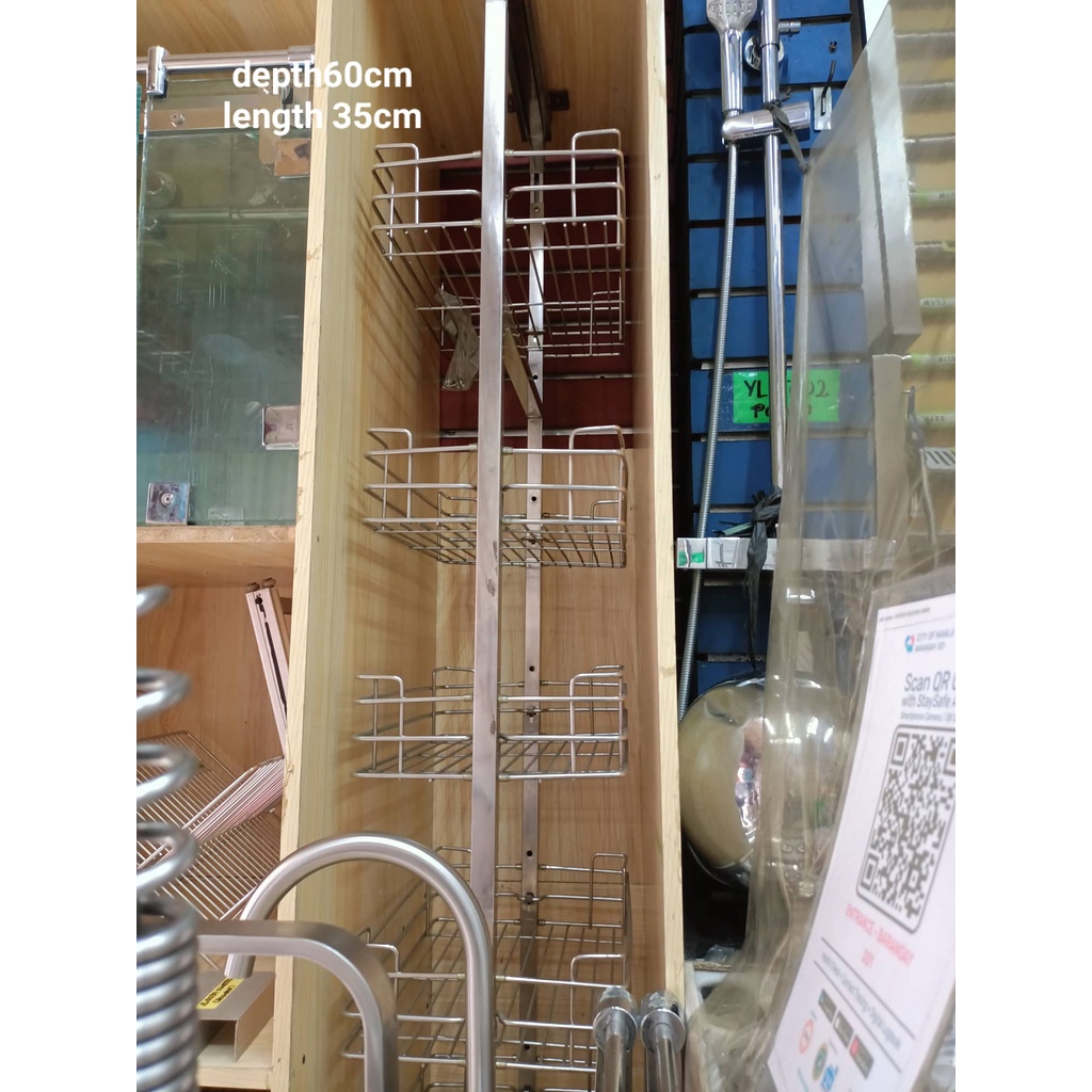 PULL OUT PANTRY storage 5 & 6 LAYERS 304 stainless /Pull out basket ...