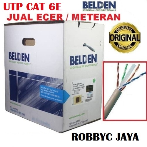 Belden Cable Lan Cable UTP Cat 6E Cable RETAIL PER METER | Shopee ...