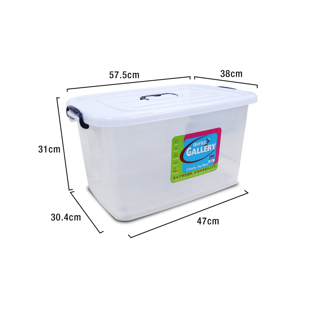 Home Gallery Storage Box with Wheels, | Capacity: 45L | Dimension: L57 ...