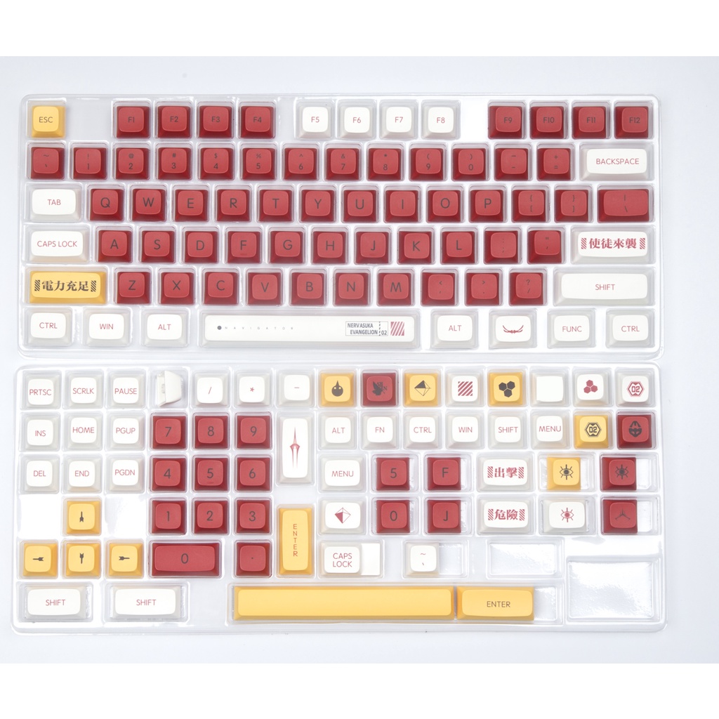 EVA Mecha-01 Keycap, 134 Keys PBT Keycaps Cherry Profile DYE-SUB EVA ...