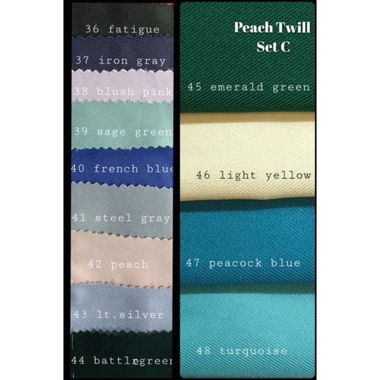 *NEW COLORS* Peach Twill Fabric (Set C) 58/60" Width | Shopee Philippines
