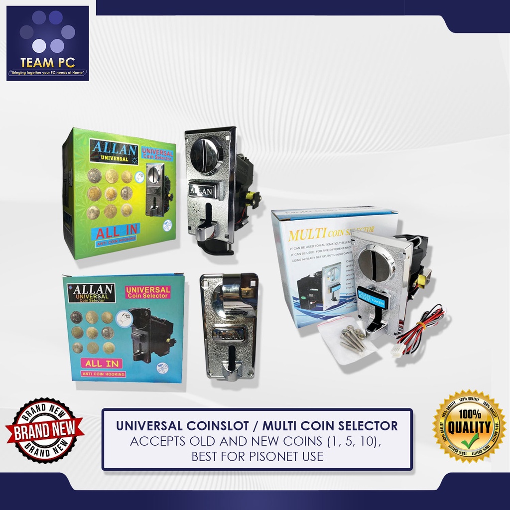 UNIVERSAL COINSLOT / MULTI COIN SELECTOR, ACCEPTS OLD AND NEW COINS (1 ...