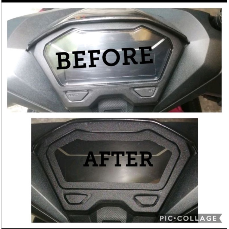 BUY 1 GET 1 PANEL PROTECTOR MATTE BLACK WITH CLEAR LENS for HONDA CLICK ...