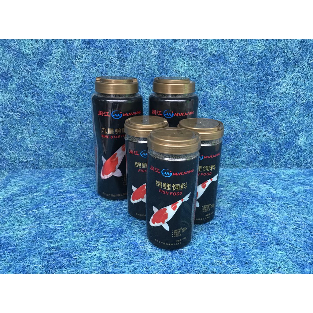 Koi fish bran, Minjiang koi fish food 300g-1500g bottle | Shopee ...